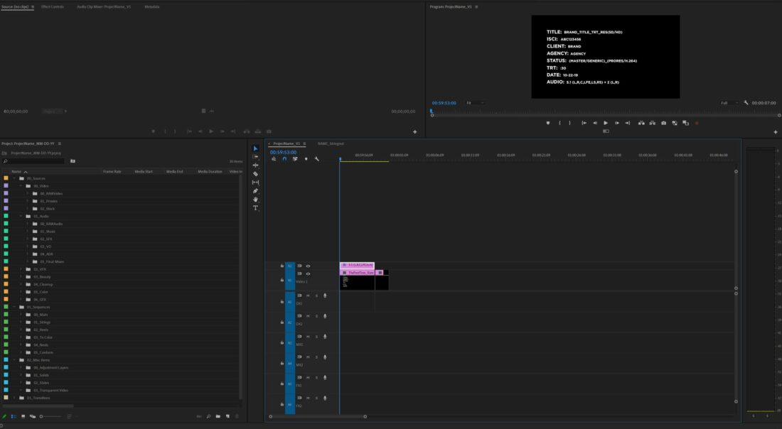 Professional Folder Structure for Premiere Pro - The Post Flow