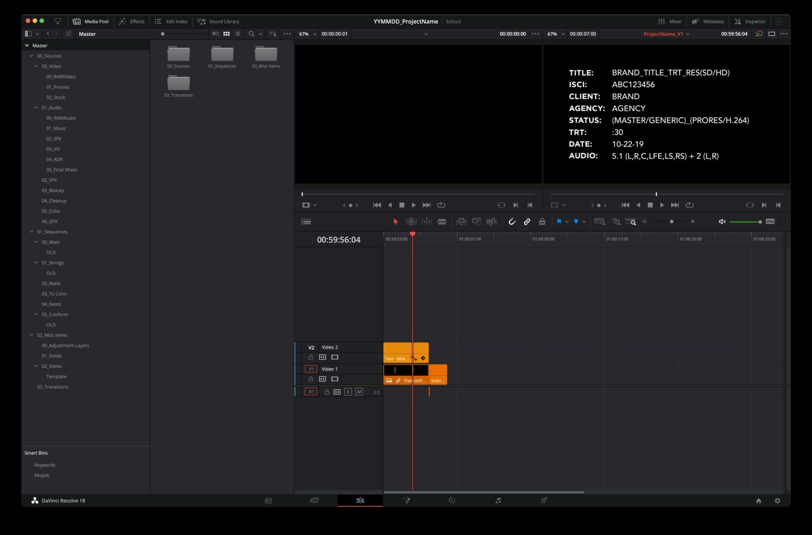 A Project Folder Structure for DaVinci Resolve - The Post Flow