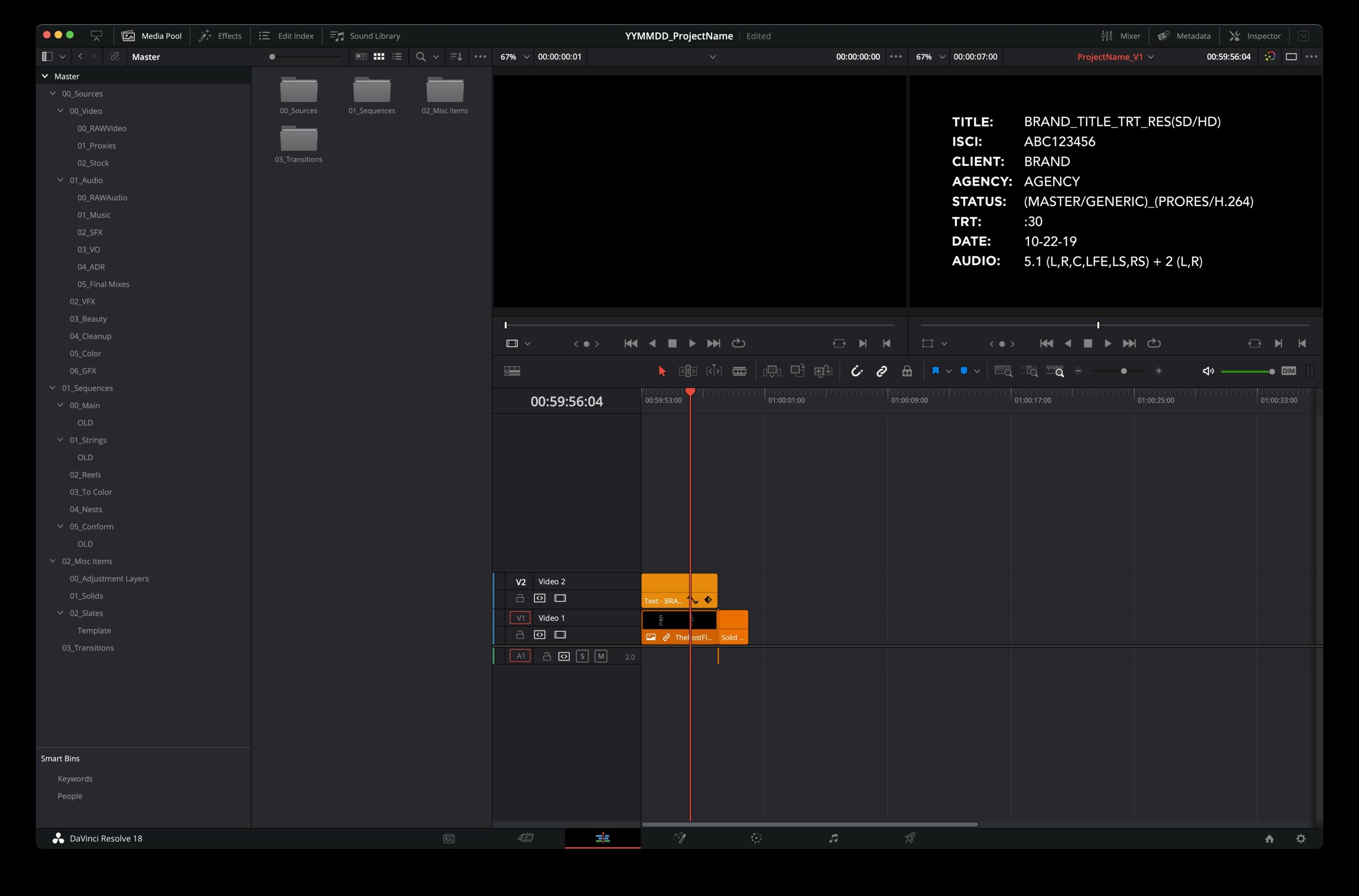 A Project Folder Structure for DaVinci Resolve - The Post Flow