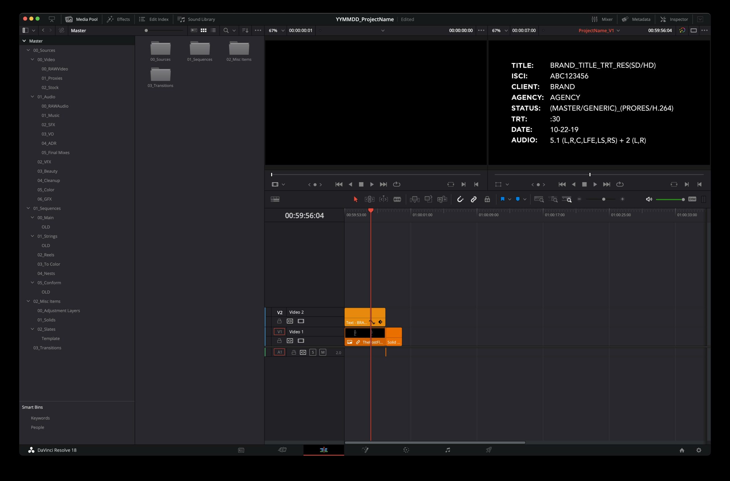 A Project Folder Structure for DaVinci Resolve - The Post Flow